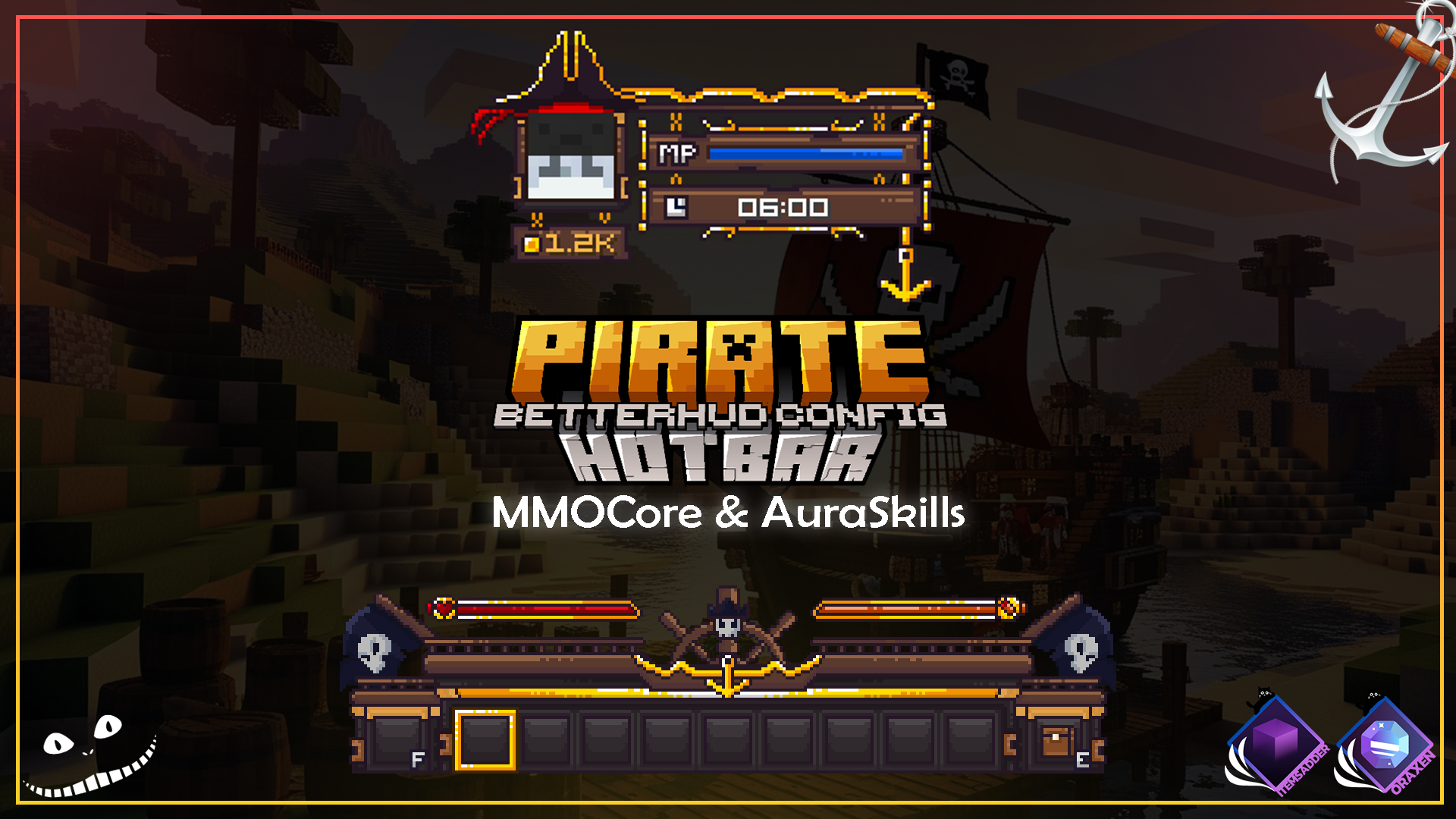 Pirate Hotbar | AuraSkills / MMocore | BuiltByBit