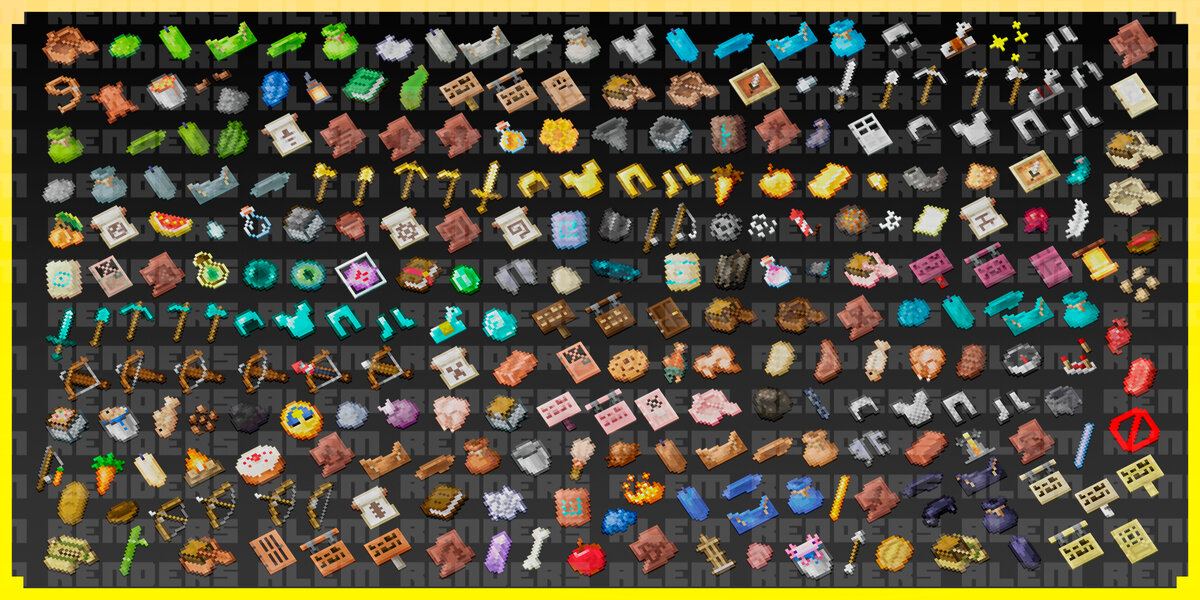 Minecraft Default Items Renders | BuiltByBit