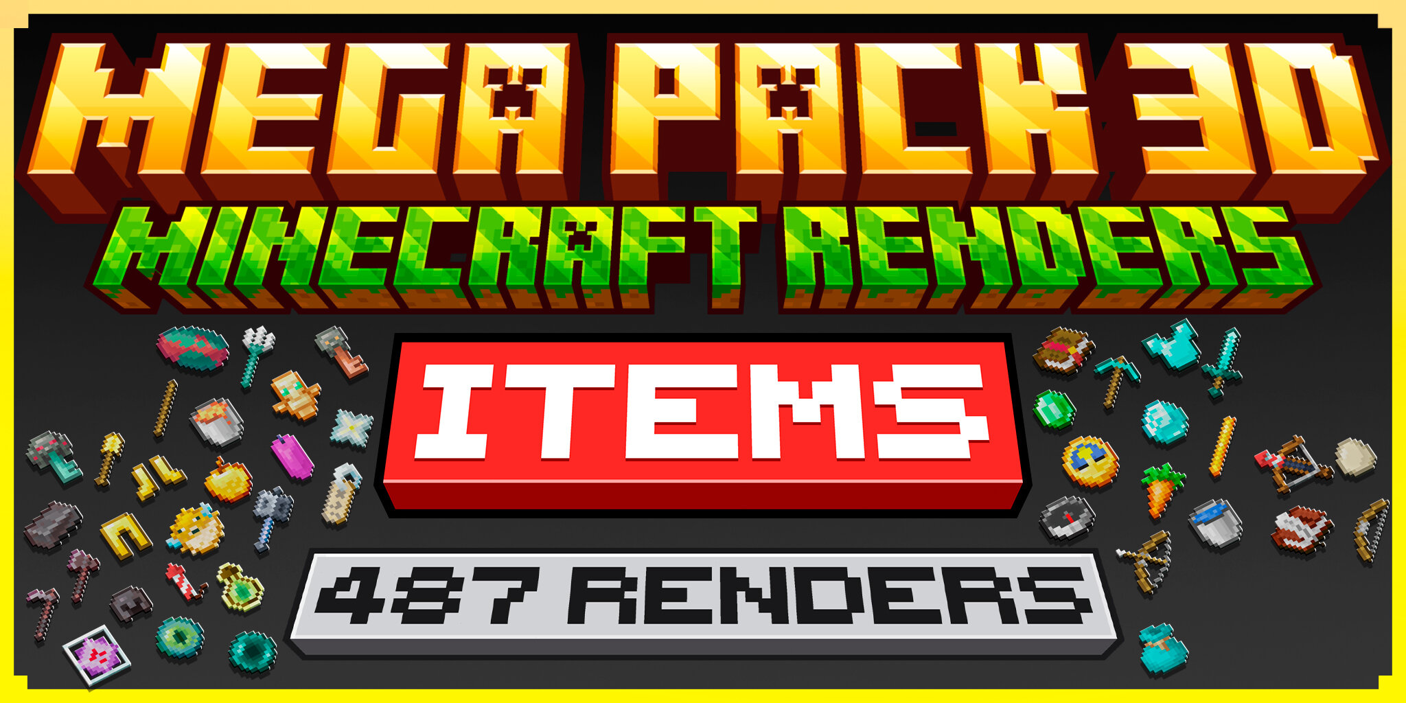 Minecraft Default Items Renders | BuiltByBit