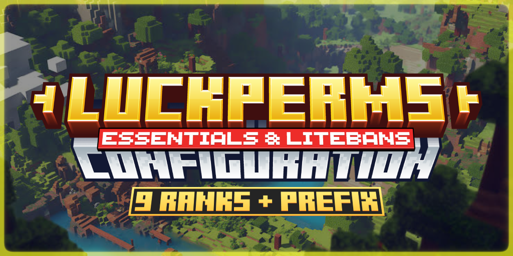 Luckperms+permission | 9 Rank + Prefix | BuiltByBit