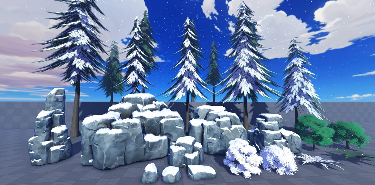Stylized Winter Roblox Nature Pack | BuiltByBit