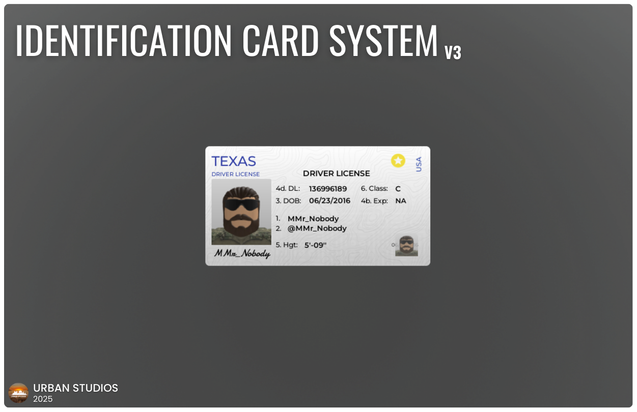 Identification Card System v3 | BuiltByBit