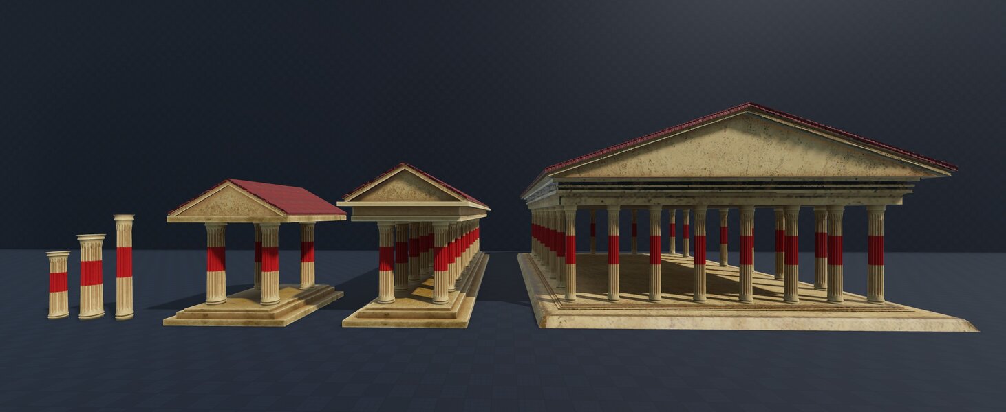 Roman Roblox Temple and Columns Pack | BuiltByBit