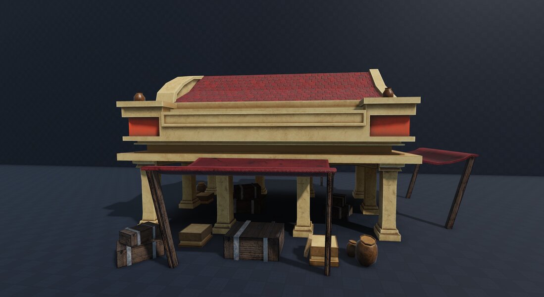 Roblox Roman Market Stall Building | BuiltByBit