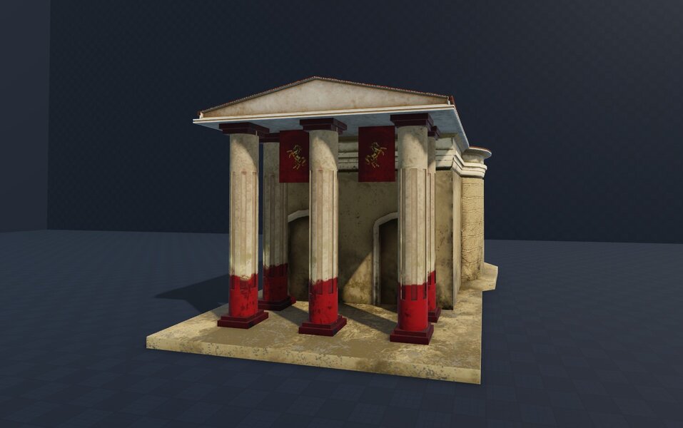 Custom Roblox Roman Temple Building | BuiltByBit