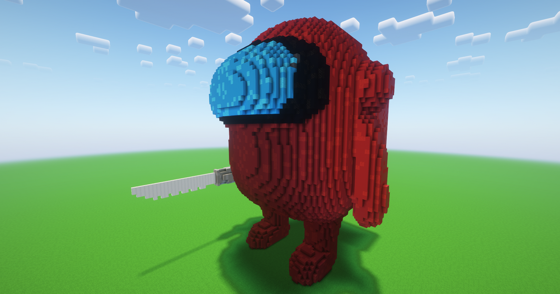 Minecraft Among Us Knife Statue | BuiltByBit