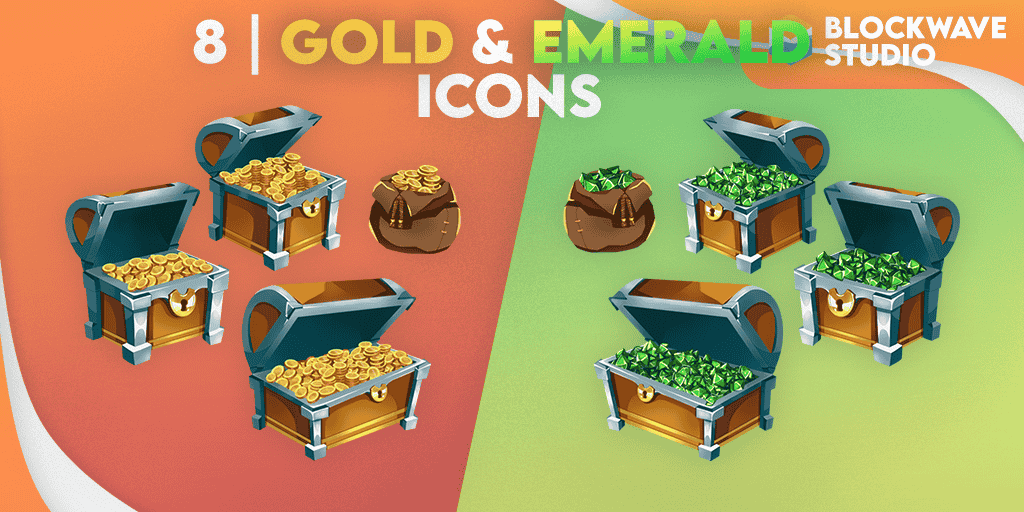 8 | Gold & Emerald Icons | BuiltByBit