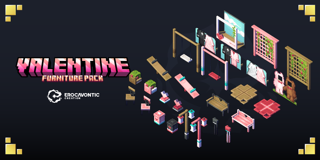 Valentine Furniture Pack | BuiltByBit