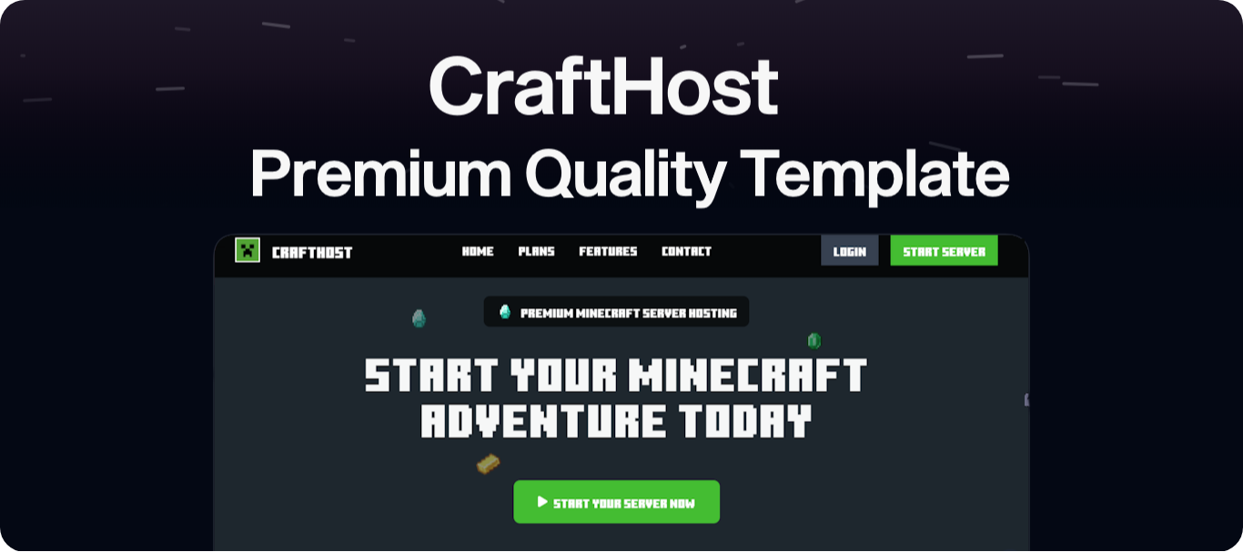 CraftHost | A minecraft hosting template | BuiltByBit