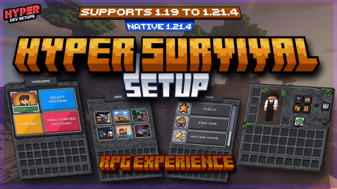 HYPER SURVIVAL SETUP - with Resourcepack | BuiltByBit