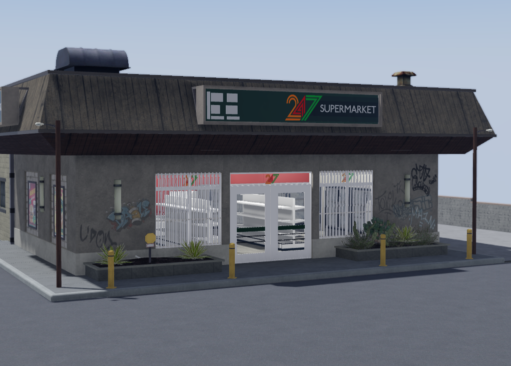 Gas Station Building Asset | BuiltByBit