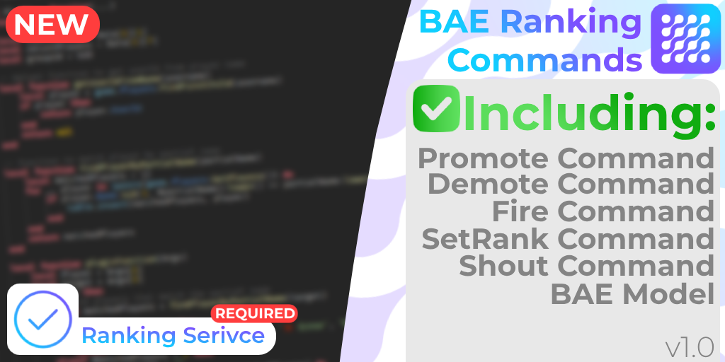 BAE Ranking Commands | BuiltByBit