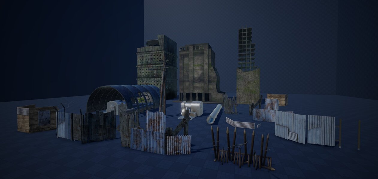 Post-Apocalyptic Roblox Buildings Pack | BuiltByBit
