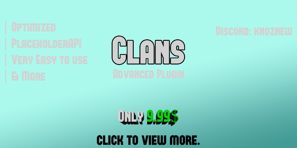 Clans | Advanced and Easy | BuiltByBit