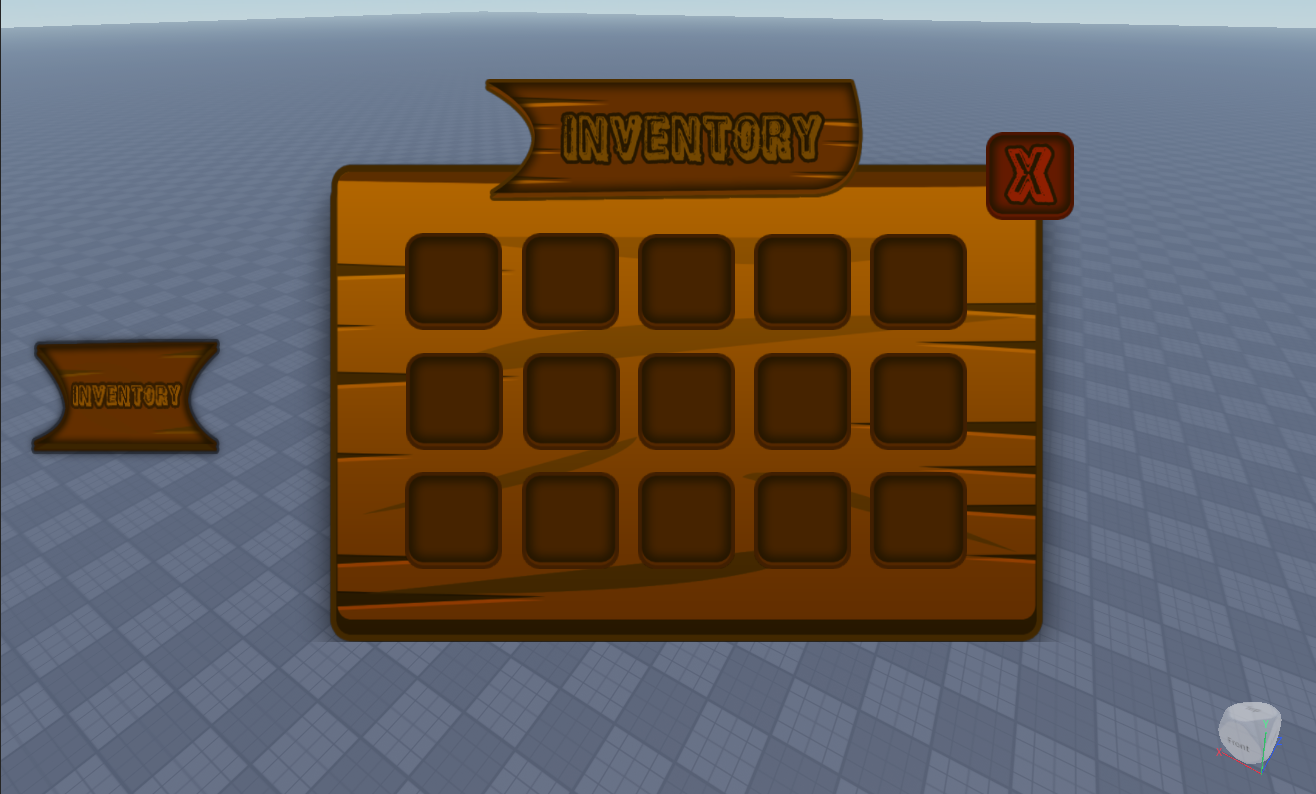 Cartoony wooden inventory UI | BuiltByBit