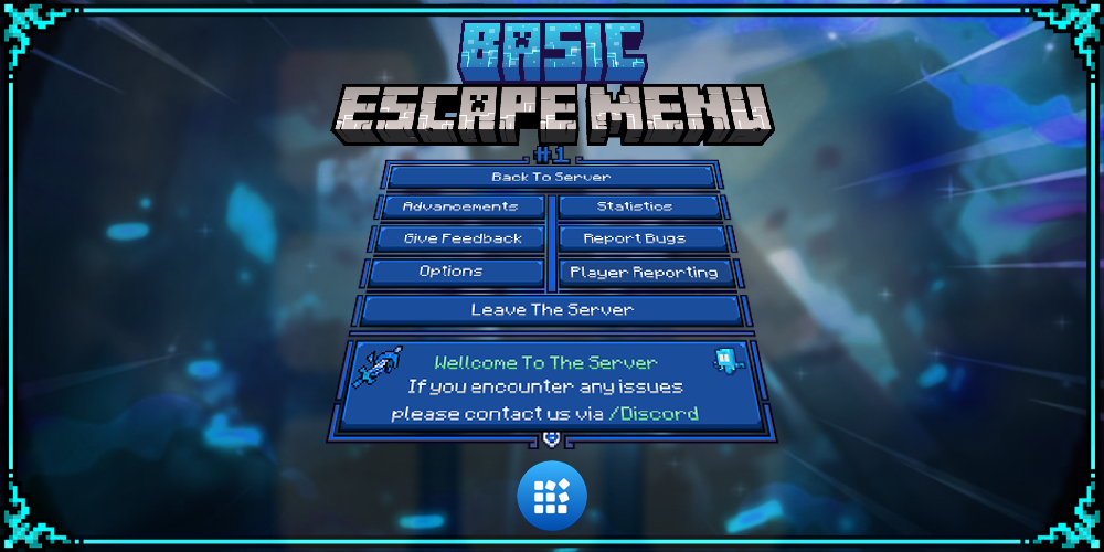 Basic ESC Menu - ItemsAdder | BuiltByBit