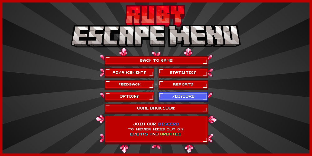 Ruby ESC Menu | Oraxen, IA & Nexo | BuiltByBit