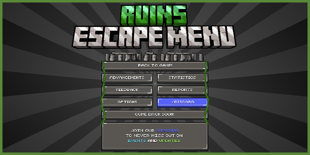 Ruins ESC Menu | Oraxen, IA & Nexo | BuiltByBit