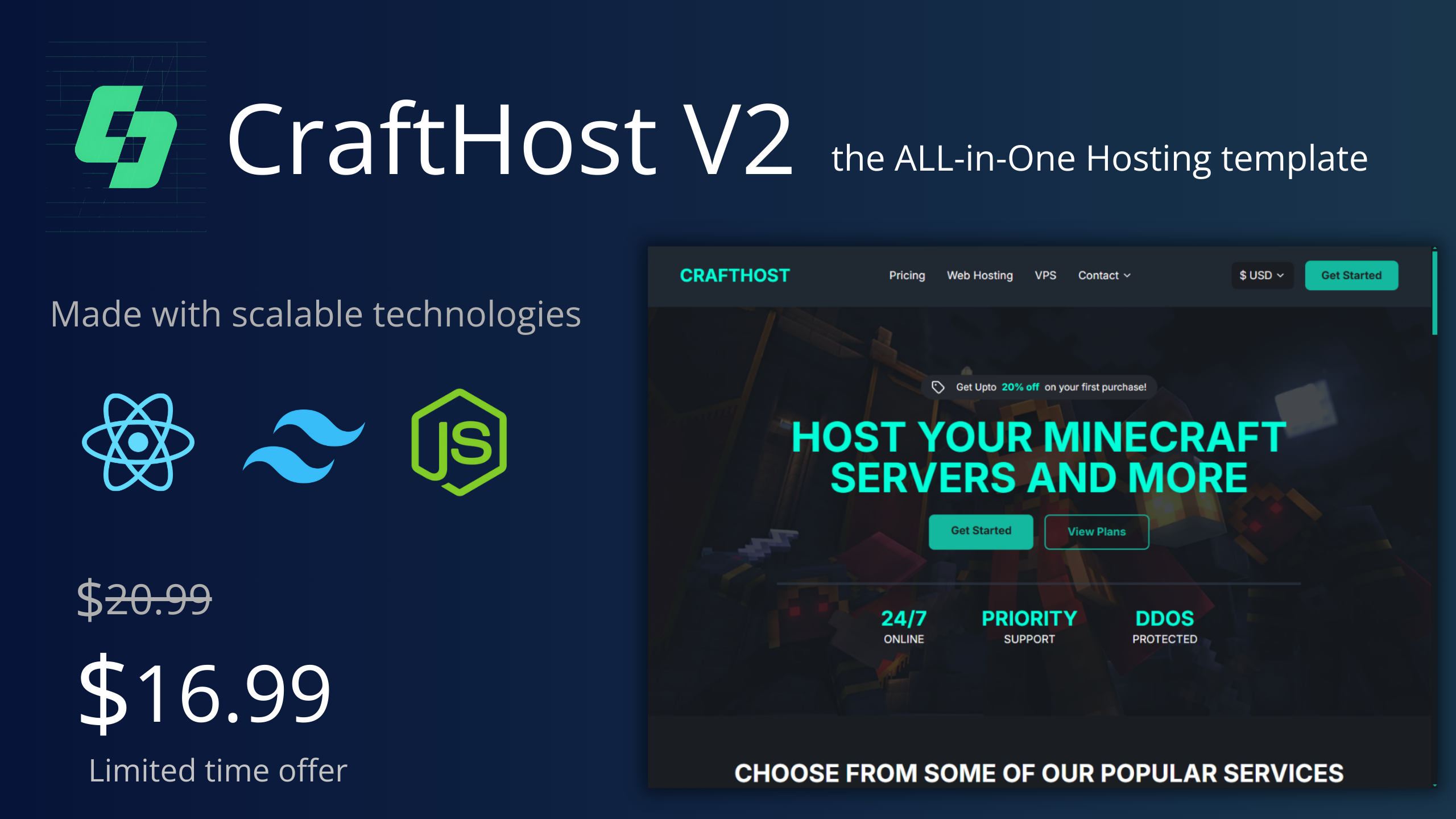 CraftHost V2 | Game Hosting template | BuiltByBit