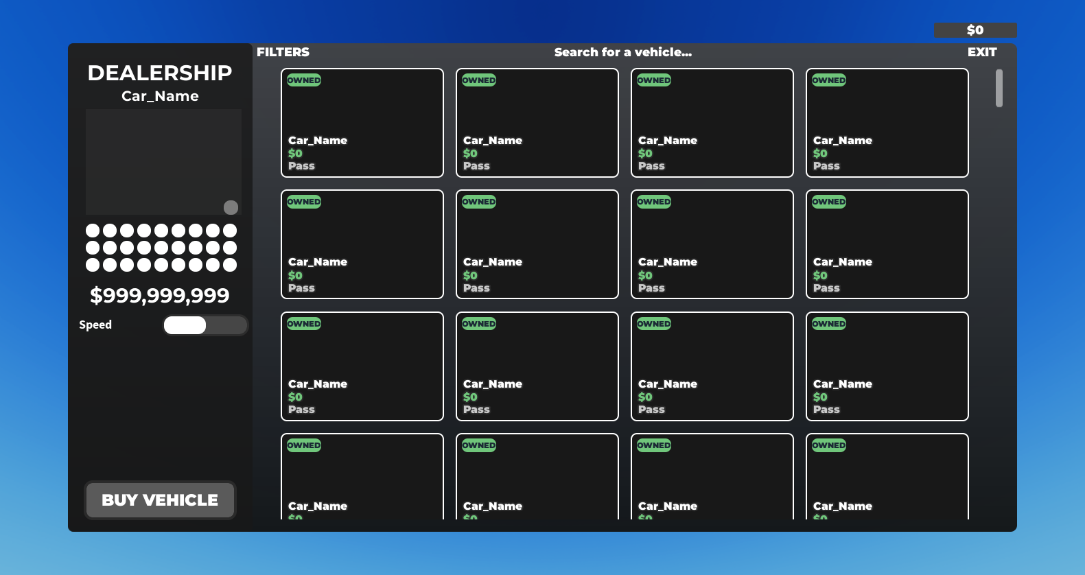 Advanced Car Dealership/Spawner | BuiltByBit