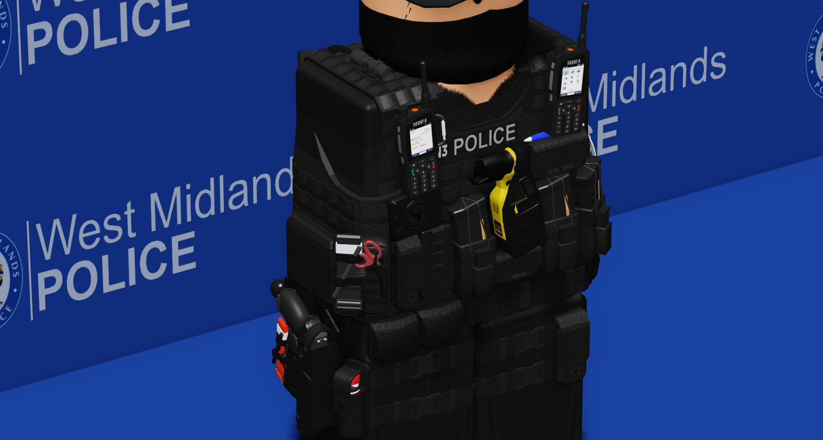 WMP Black Firearms Unit Ballistic Vest | BuiltByBit