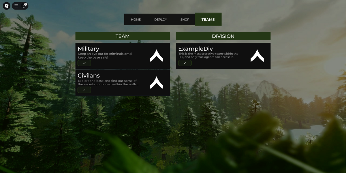 Military Forest Main Menu | BuiltByBit