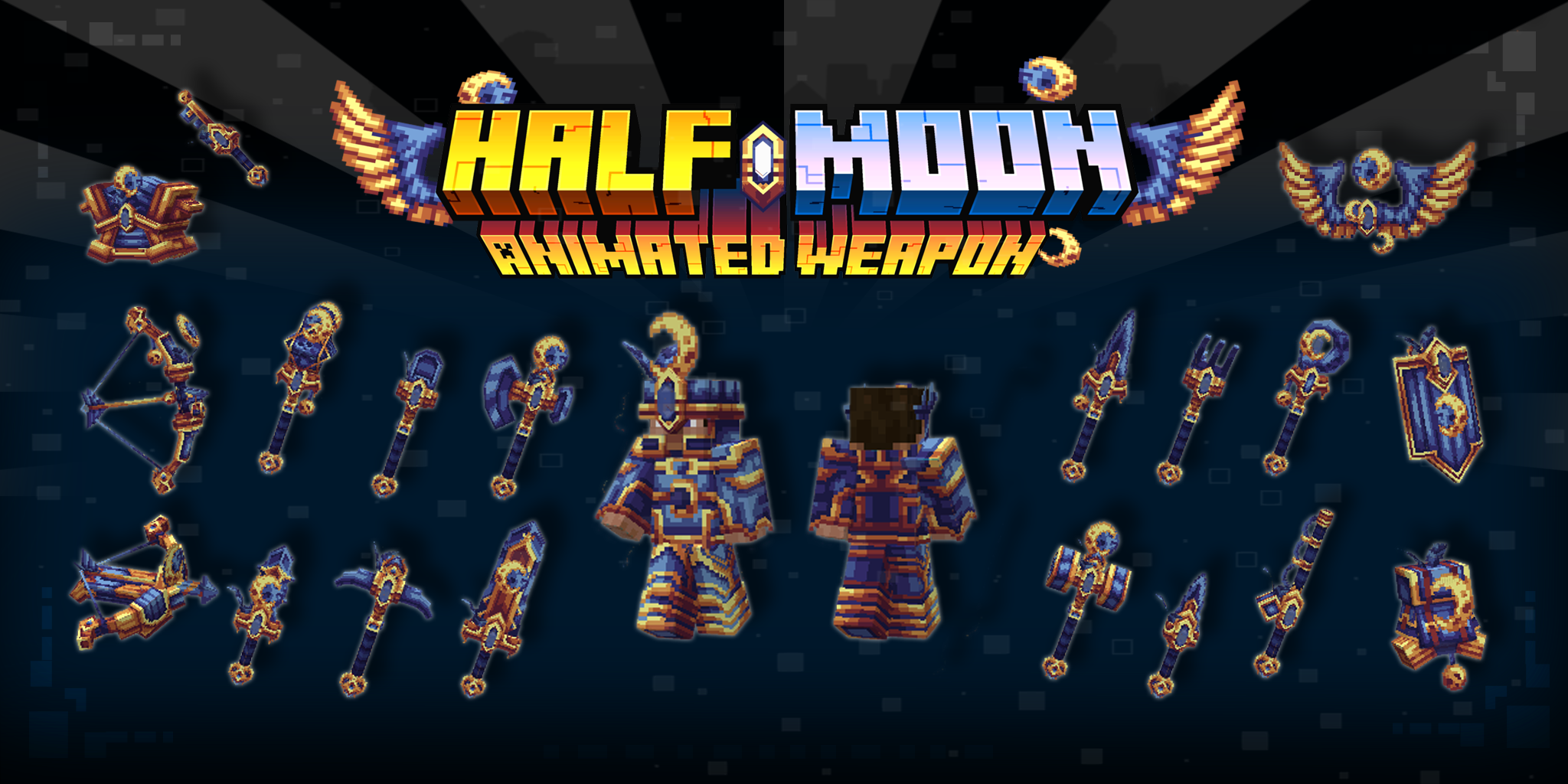 Half Moon Animated Weapon Set | BuiltByBit