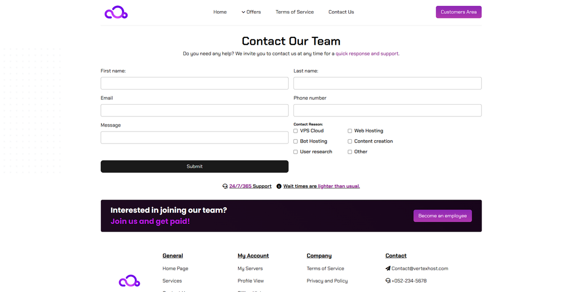 Vertex Host Premium Hosting Template | BuiltByBit