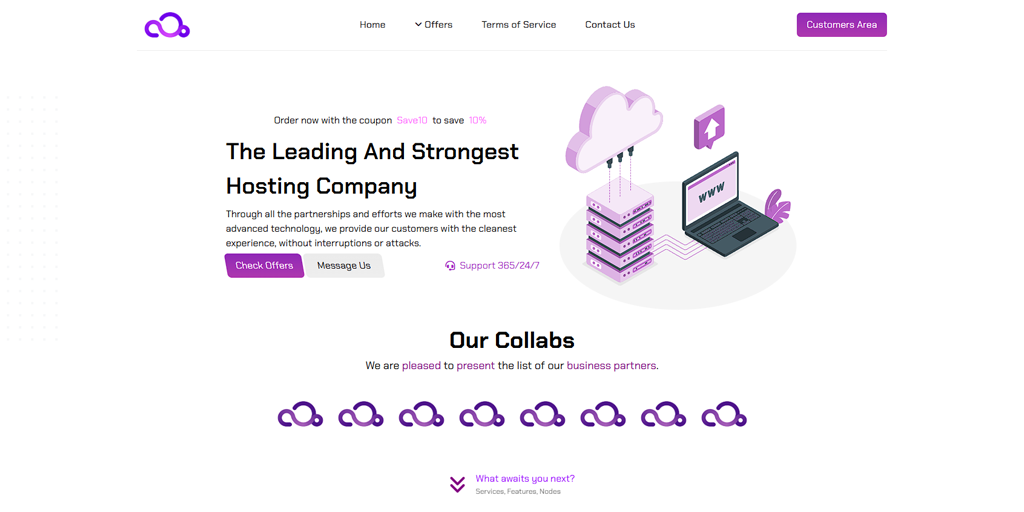 Vertex Host Premium Hosting Template | BuiltByBit