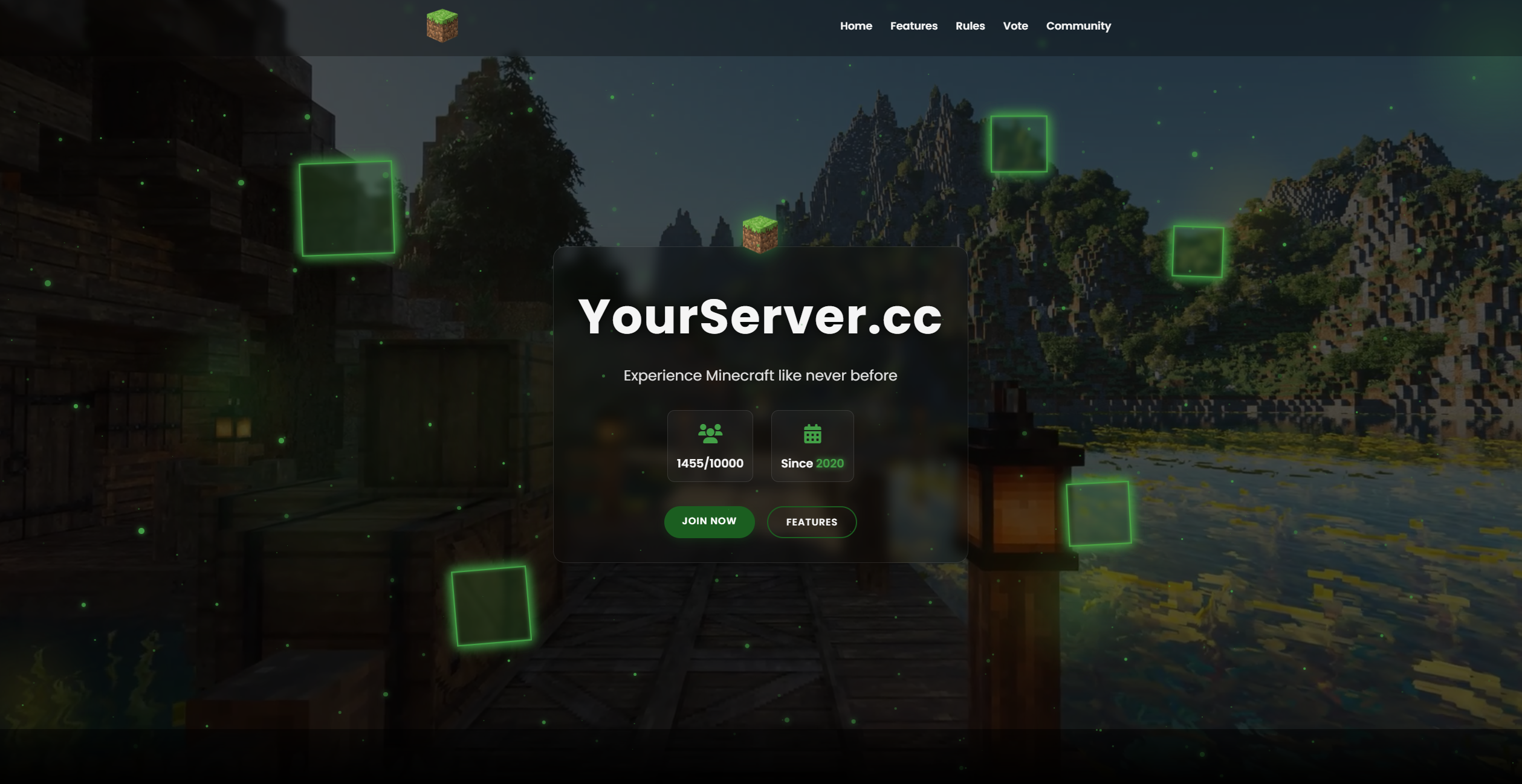 Minecraft - Welcome Page | BuiltByBit