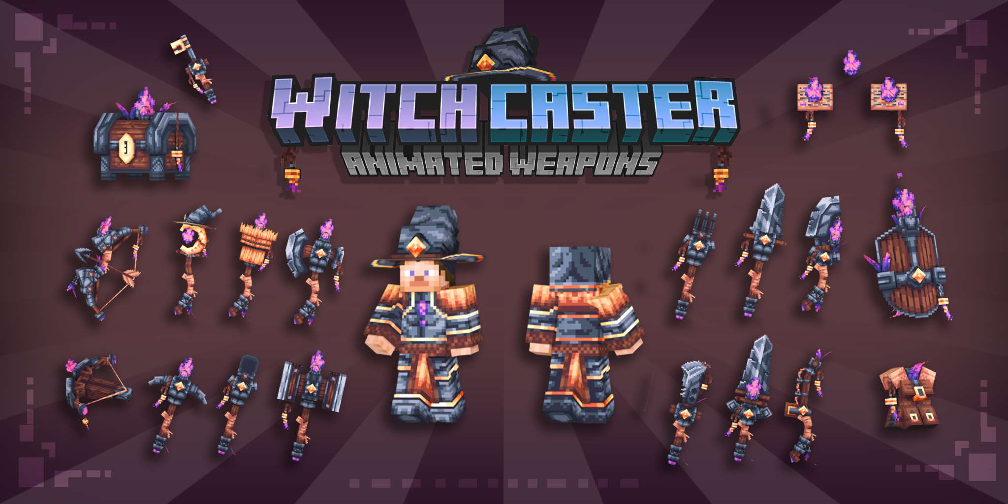 WitchCaster Animated Weapon Set | BuiltByBit