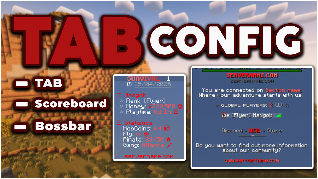 TAB Config Scoreboard + Tab + Bossbar | BuiltByBit