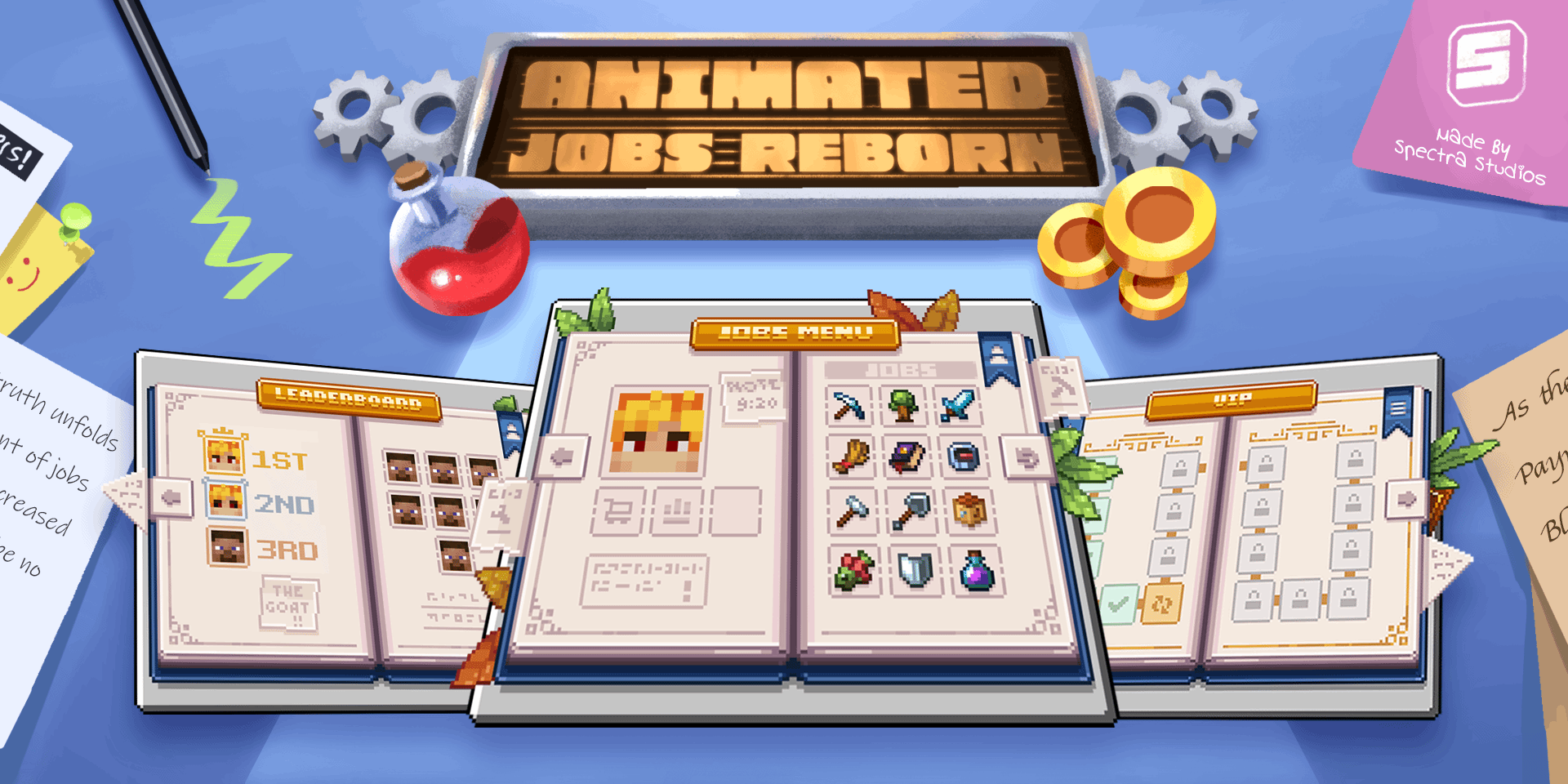 Animated Jobs Reborn Menu | VIP UPDATE | | BuiltByBit