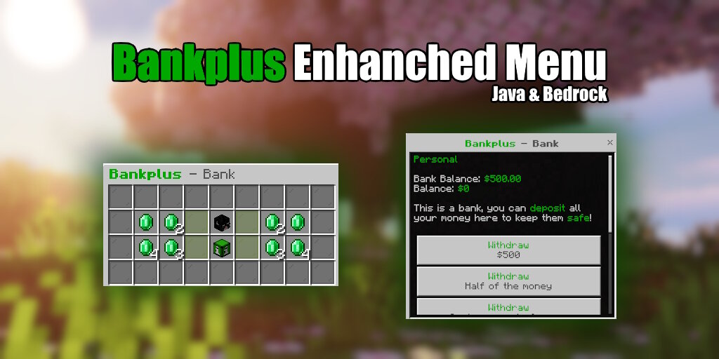 Bankplus Java And Bedrock GUI config | BuiltByBit