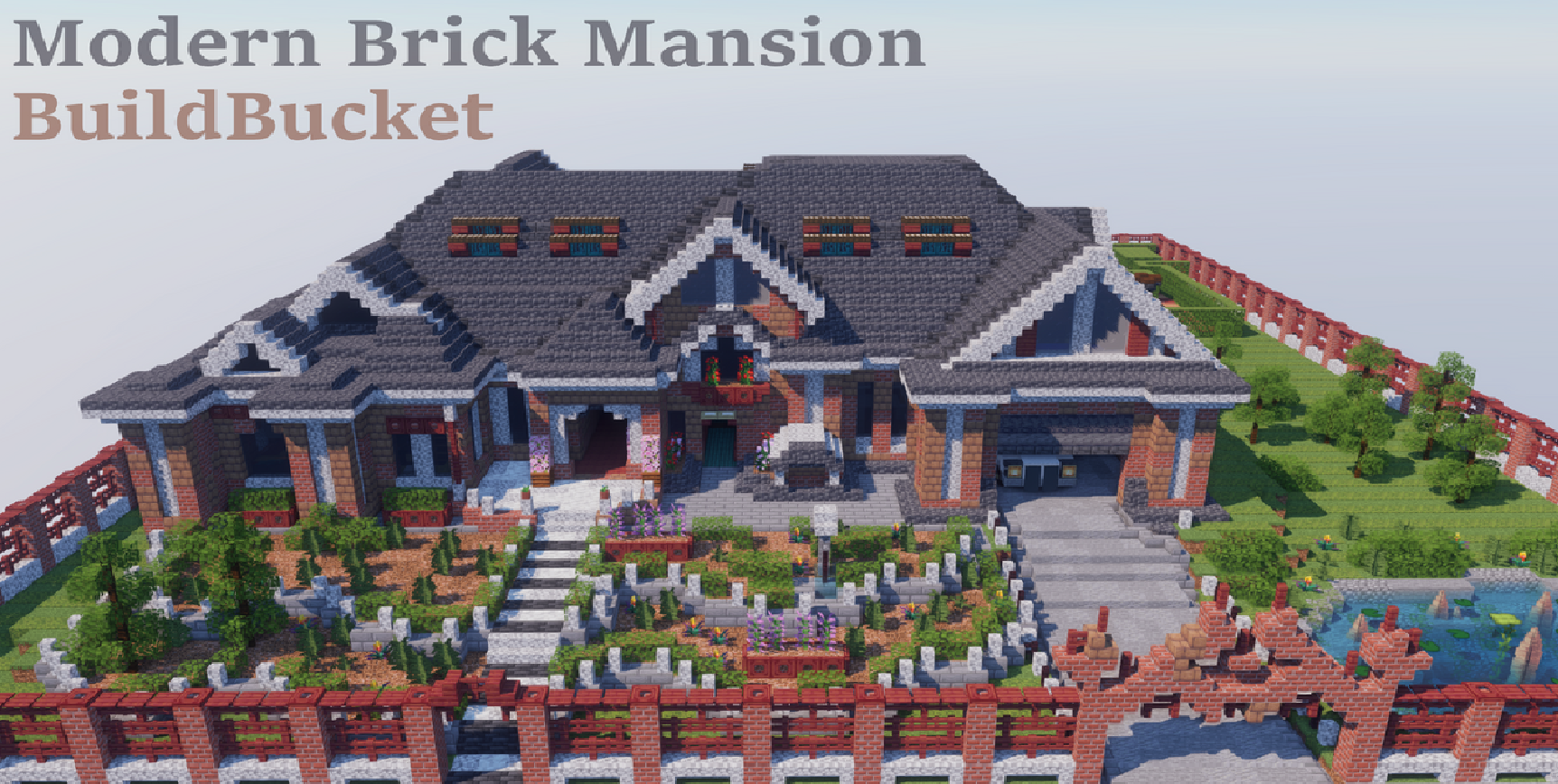 Modern Brick Mansion | BuiltByBit