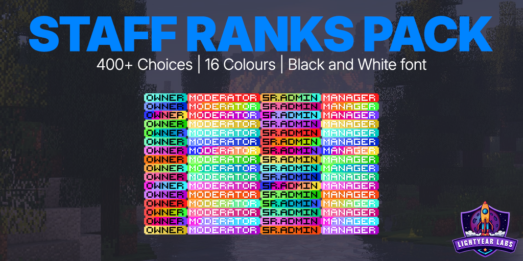 Staff Ranks Pack | 12 Ranks, 400+ Icons | BuiltByBit