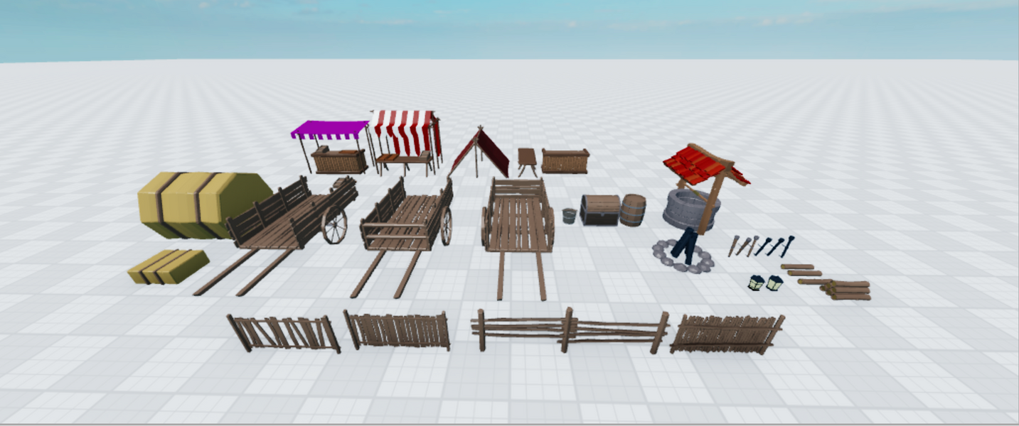 Medieval, Low-Poly Prop Pack | BuiltByBit