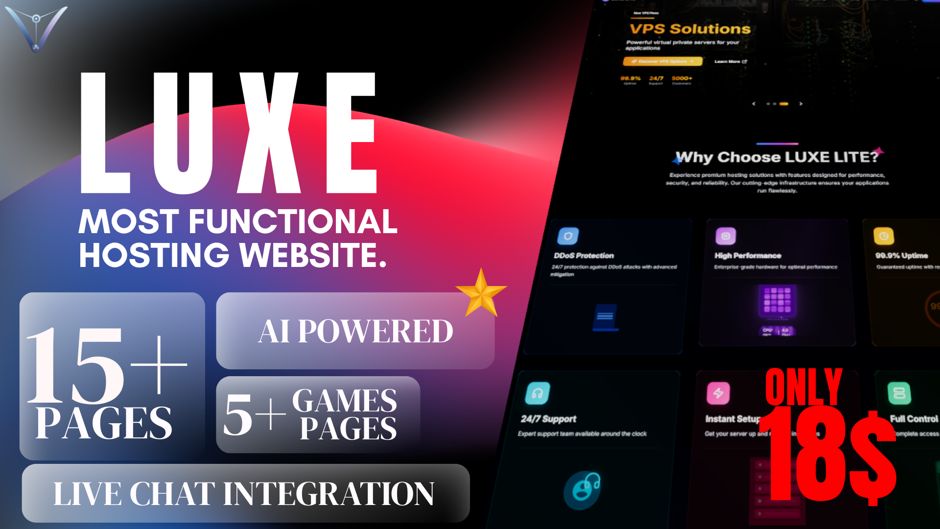 Luxe - Hosting website template | BuiltByBit