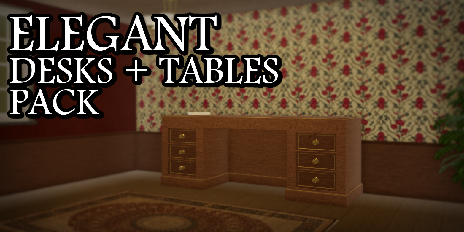 Elegant Desks and Tables Asset Pack | BuiltByBit