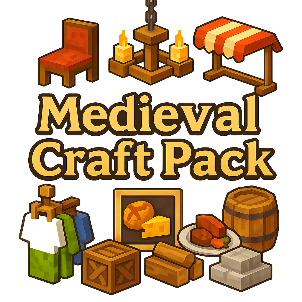 MedievalCraft Pack | 50+ItemsAdder Items | BuiltByBit
