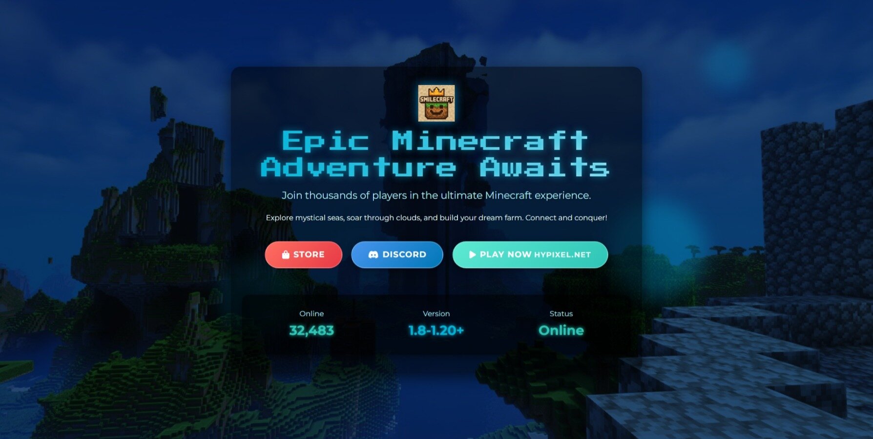 Get a Cool Minecraft Homepage Free | BuiltByBit