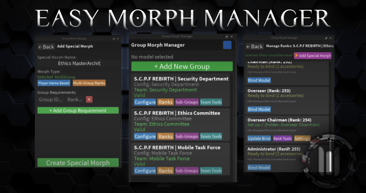 Easy Morph Manager | BuiltByBit