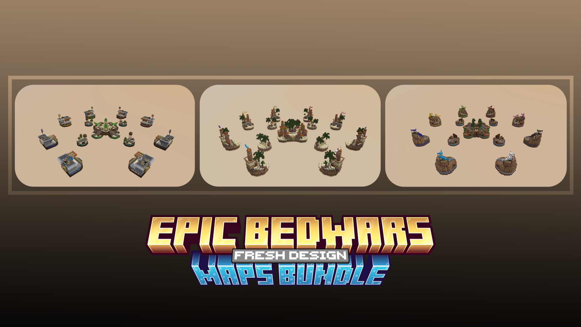 3 Epic Bedwars Maps | Pack | BuiltByBit