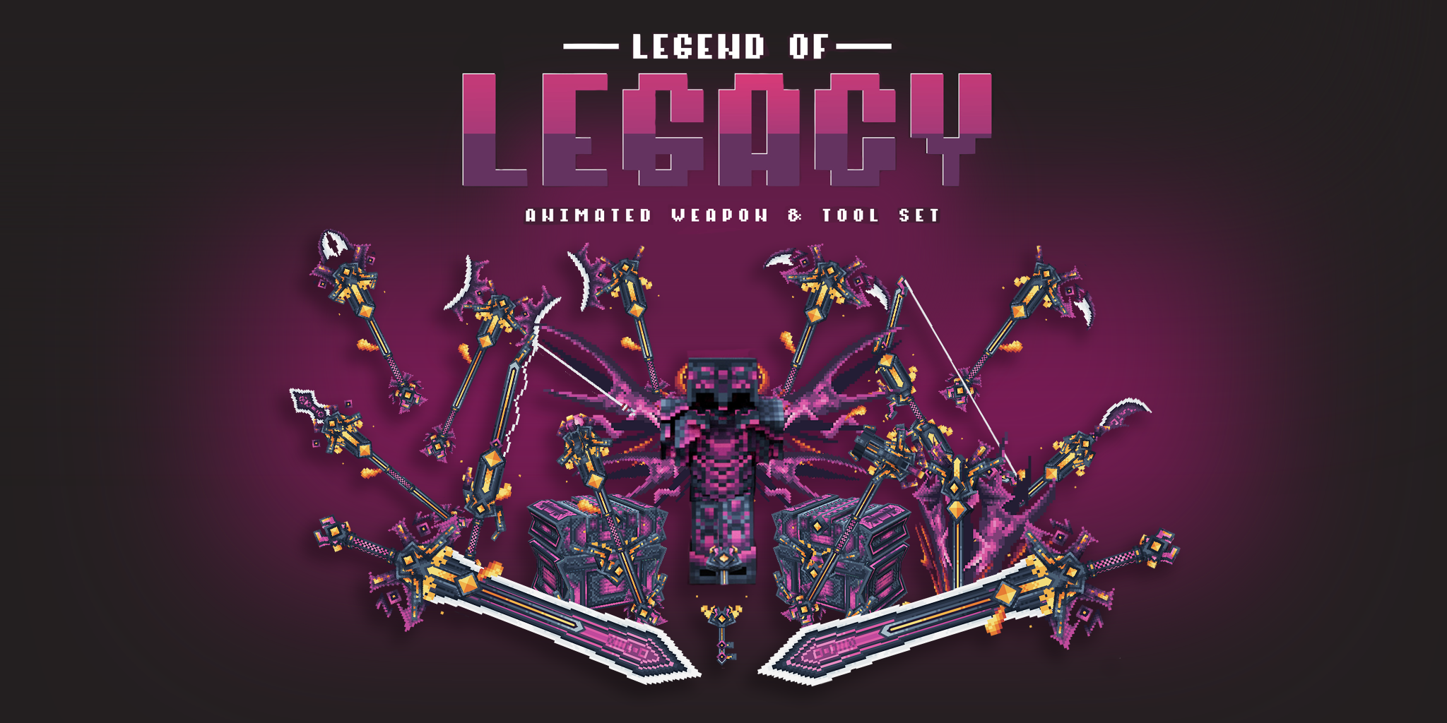 Pink Legacy Animated Weapon Set | BuiltByBit