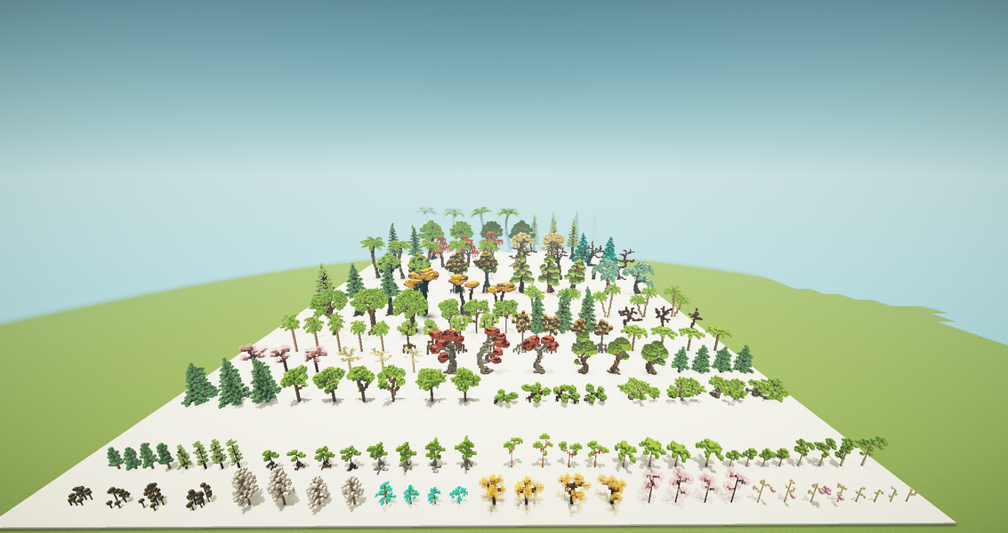 180 Unique Trees Pack | BuiltByBit