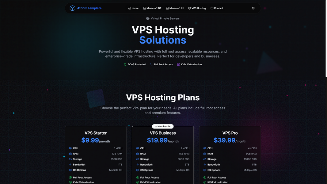 Premium Hosting Template | BuiltByBit