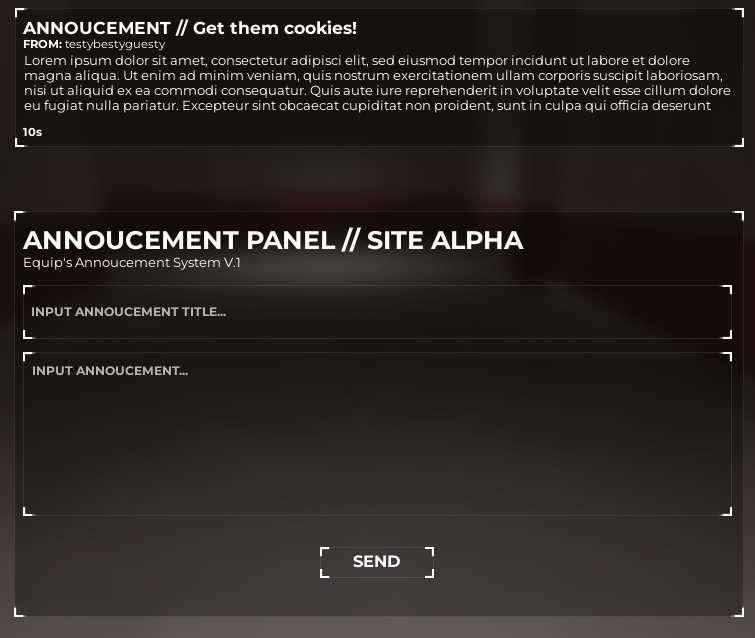 Announcement System | BuiltByBit