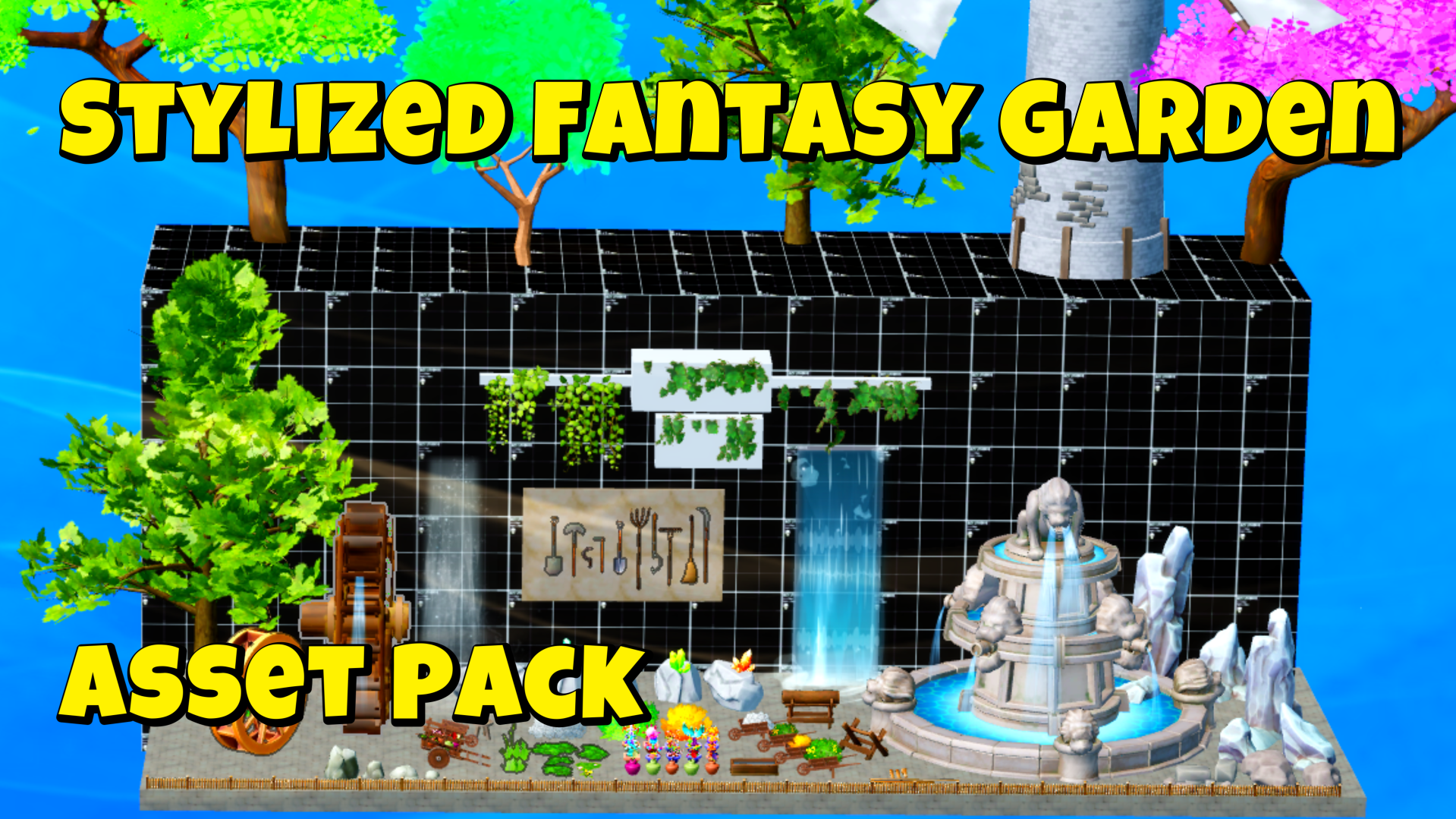 Stylized Fantasy Garden Asset Pack | BuiltByBit