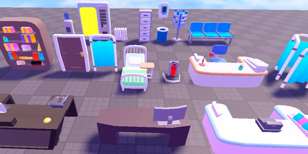 Basic Hospital Room Asset Pack | BuiltByBit