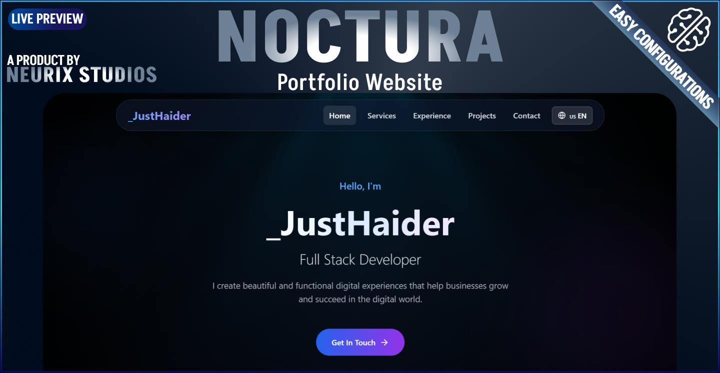NOCTURA - Premium Portfolio Website | BuiltByBit